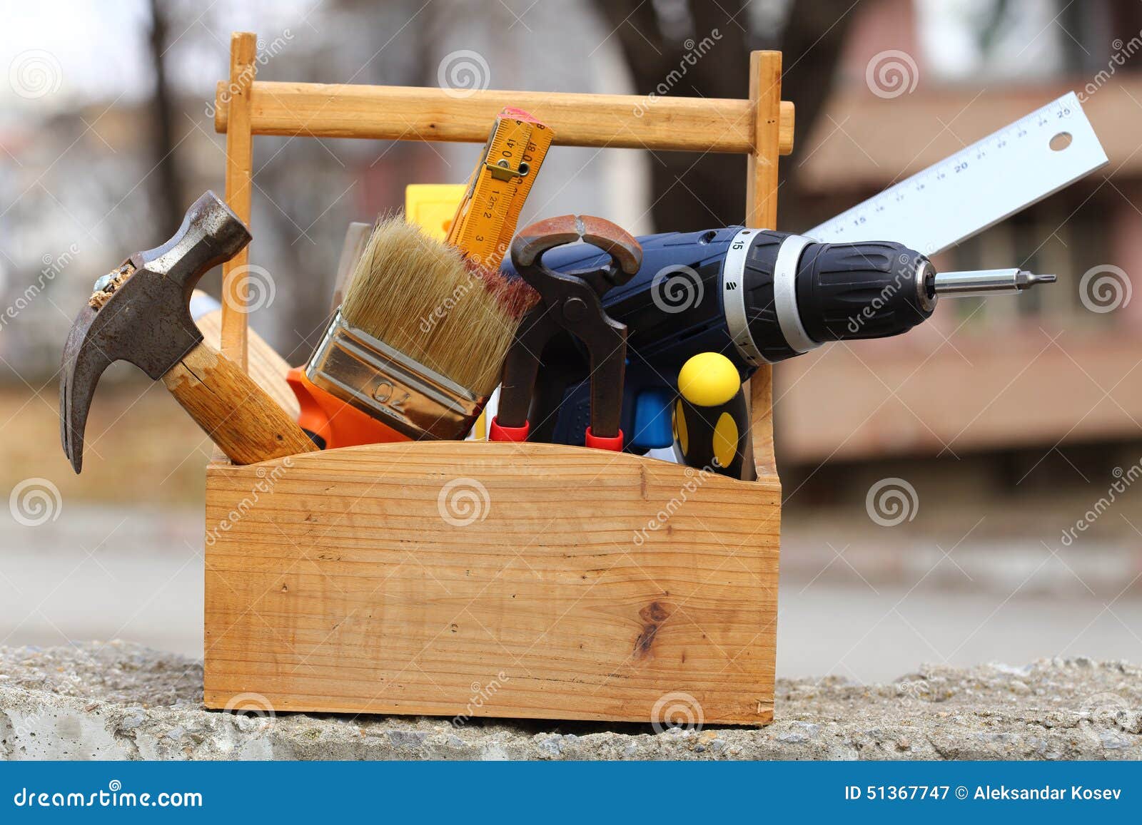 Tool box stock image. Image of work, wood, improvement - 51367747