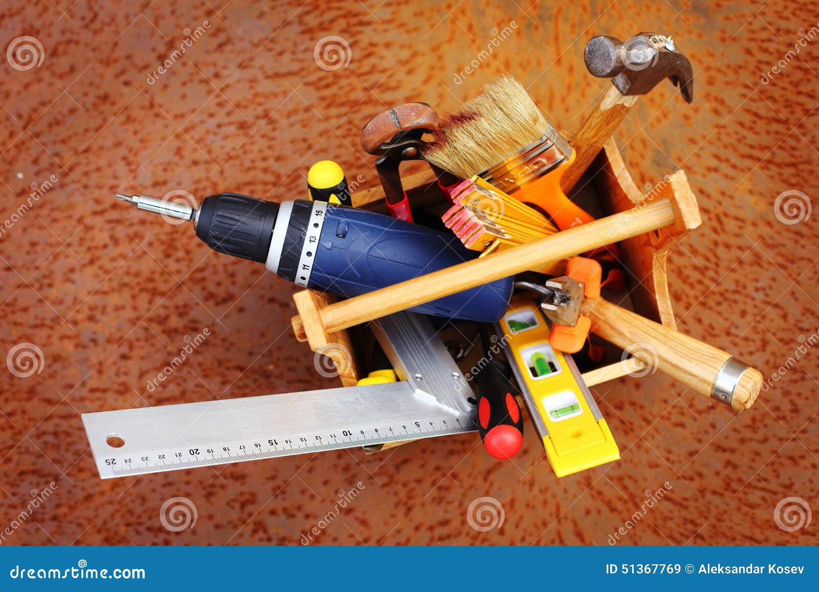 Tool box stock image. Image of hardware, background, instruments - 51367769