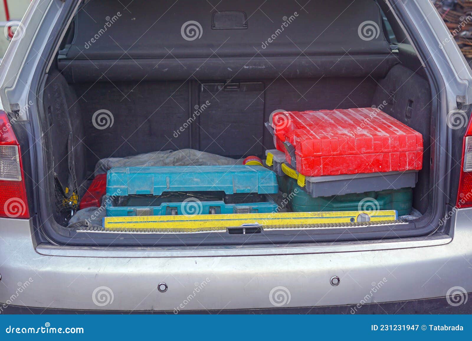 Tool boxes trunk stock image. Image of work, open, package - 231231947