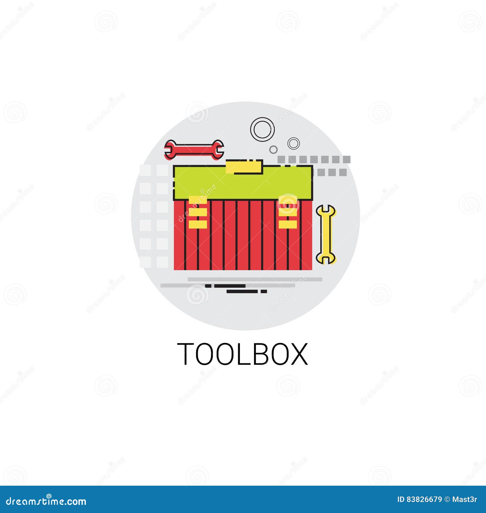 Tool Building Construction Engineering Toolbox Icon Stock Vector ...