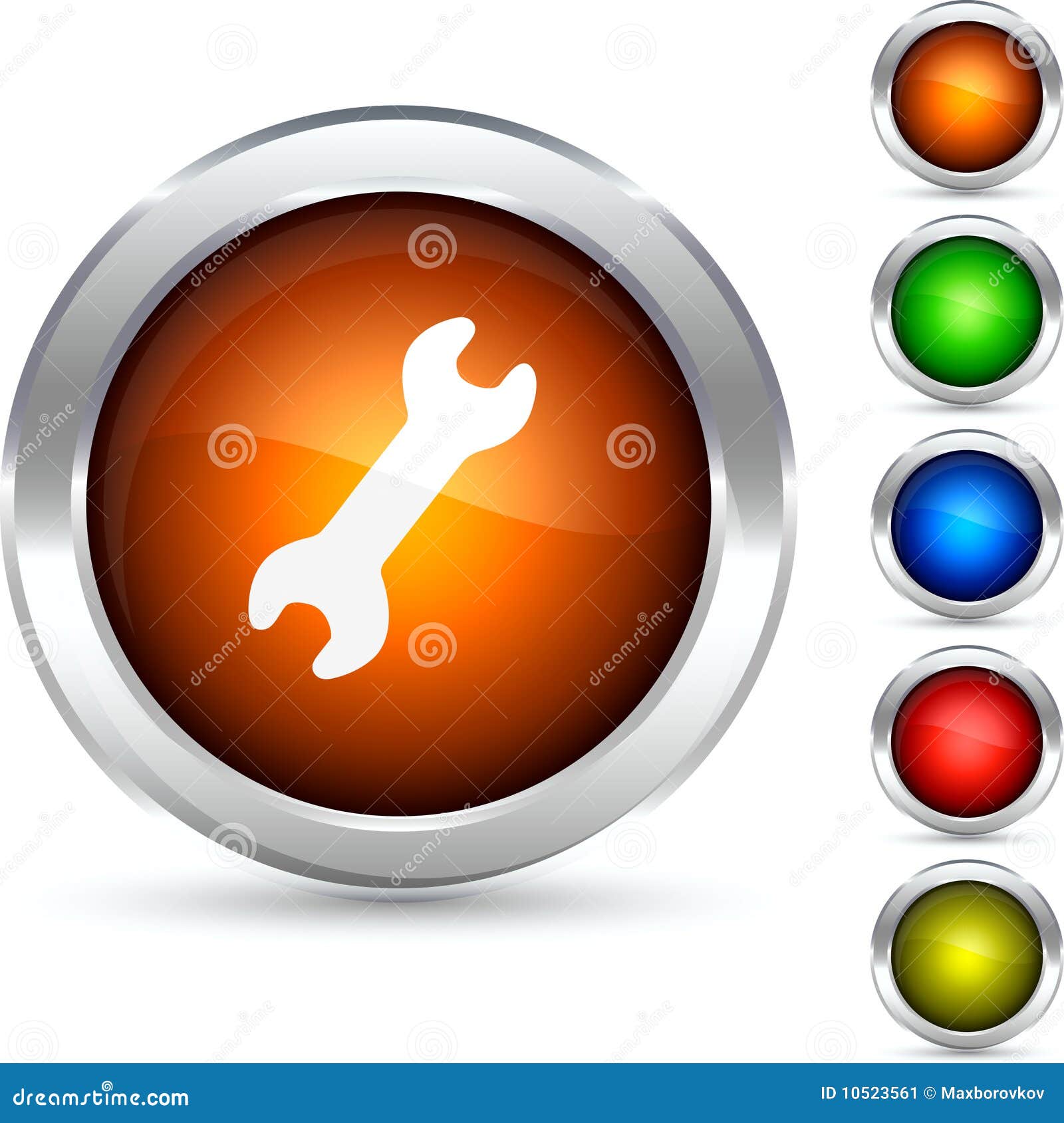 Tool button. stock vector. Illustration of decoration - 10523561