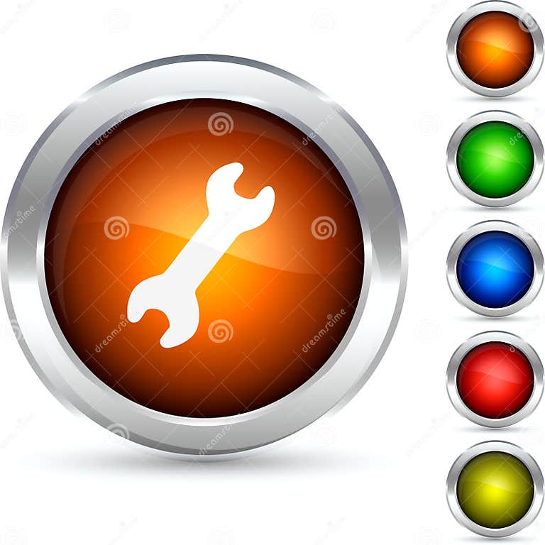 Tool button. stock vector. Illustration of decoration - 10523561