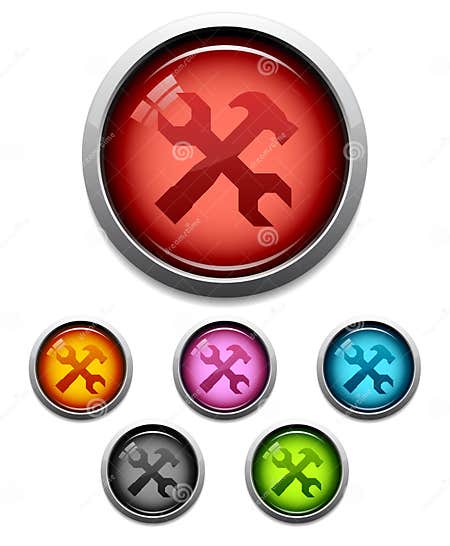 Tool button icon stock vector. Illustration of globe, abstract - 6087973