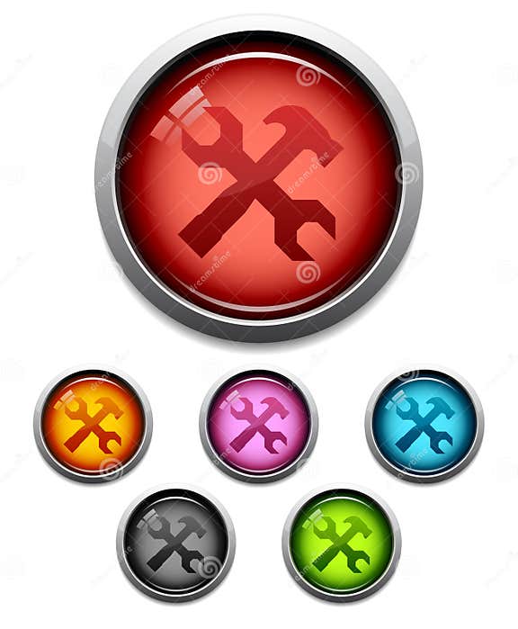 Tool button icon stock vector. Illustration of globe, abstract - 6087973