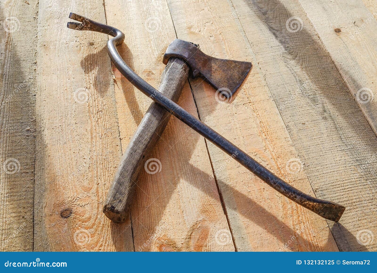 The Tool of the Carpenter is the Axe and Crowbar Stock Image - Image of ...