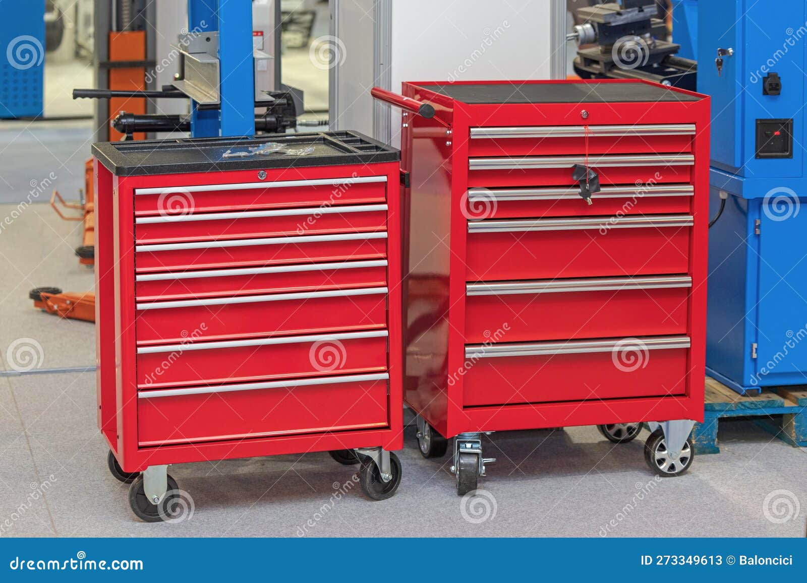 Tool Carts Garage stock image. Image of industry, garage - 273349613
