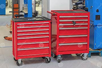Tool Carts Garage stock image. Image of industry, garage - 273349613