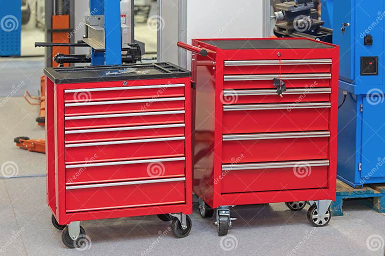 Tool Carts Garage stock image. Image of industry, garage - 273349613