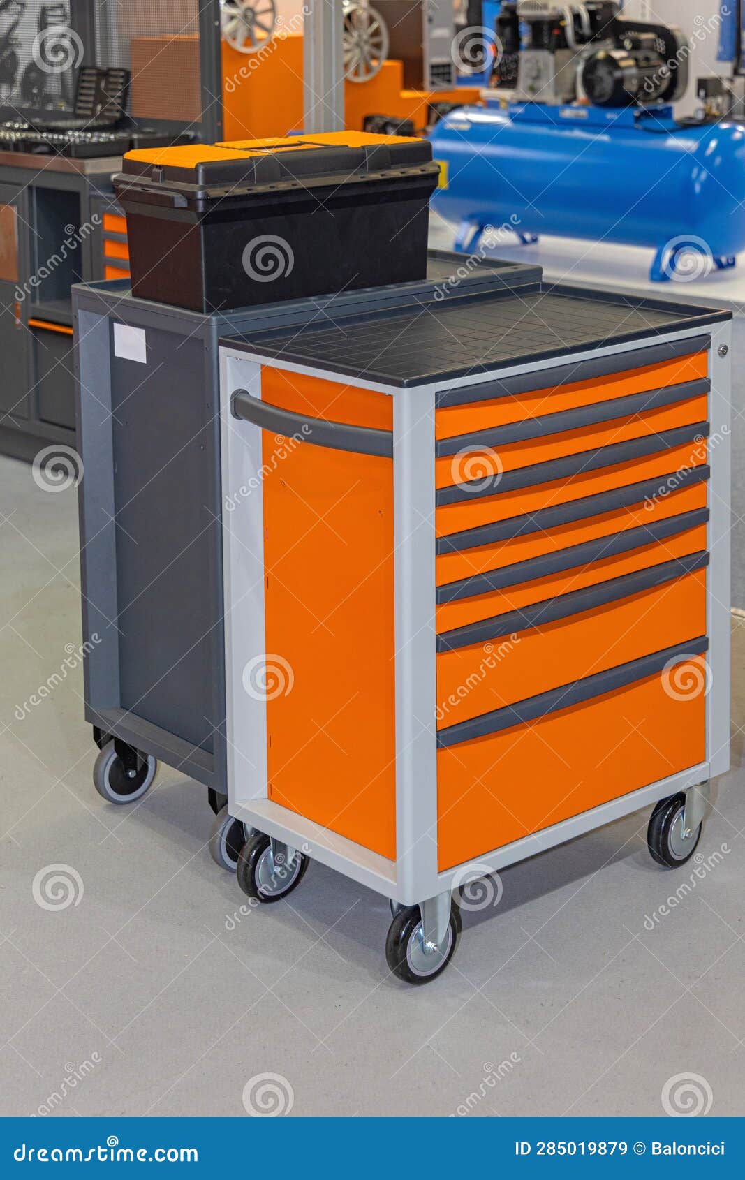 Tool Carts Garage stock image. Image of transportation - 285019879