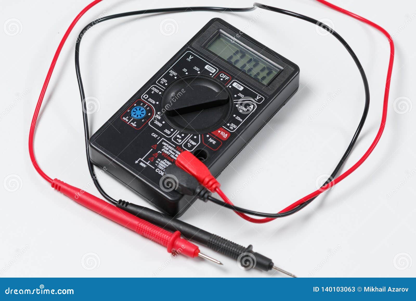 Tool for Checking Electrical Circuits. Digital Multimeter on White ...