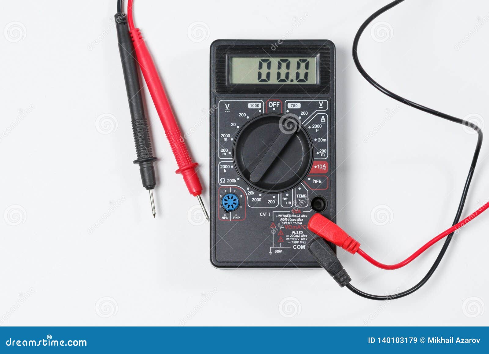 Tool for Checking Electrical Circuits. Digital Multimeter on White ...