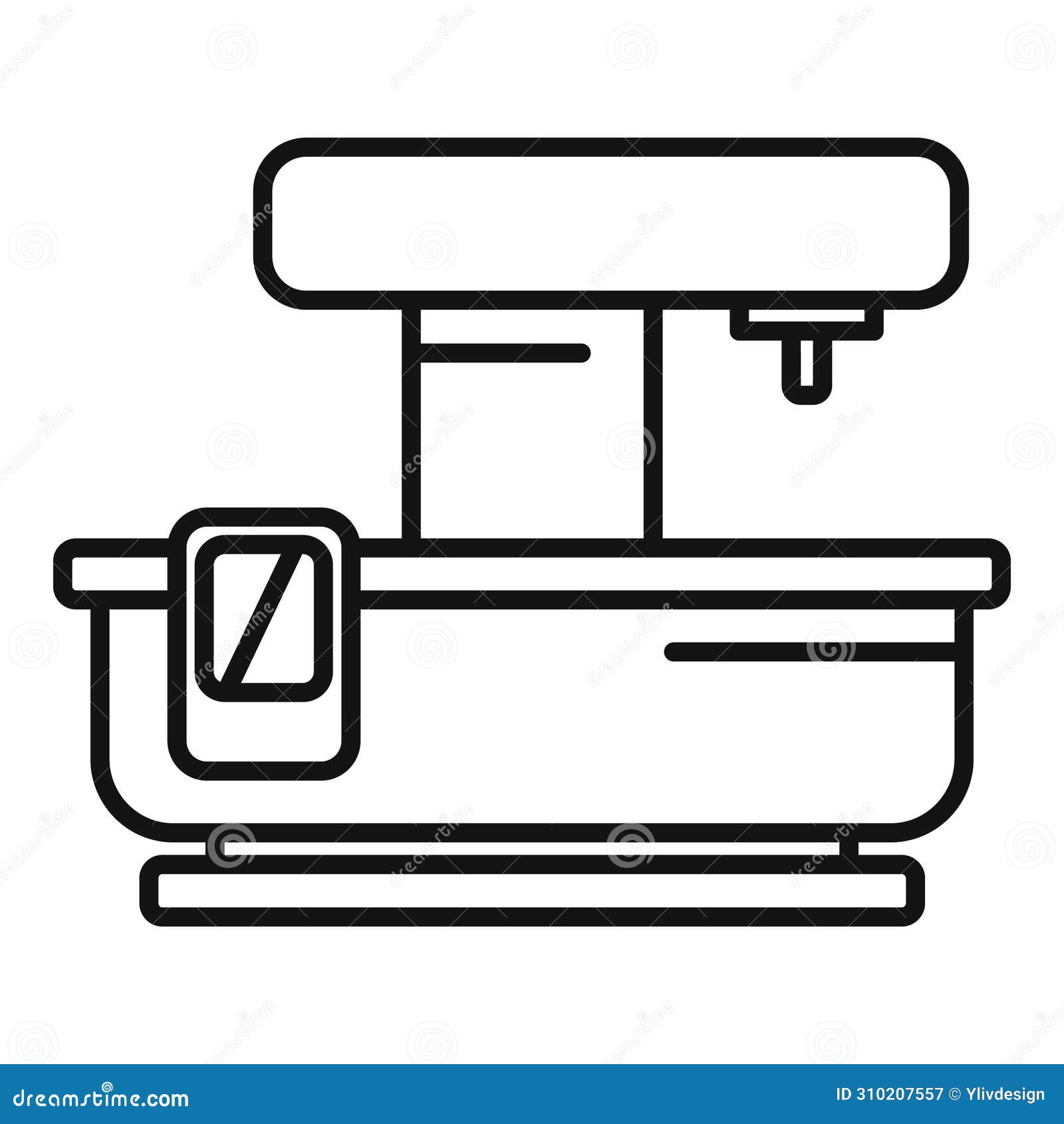 Tool Cnc Machine Icon Outline Vector. Electric Control Stock Vector ...