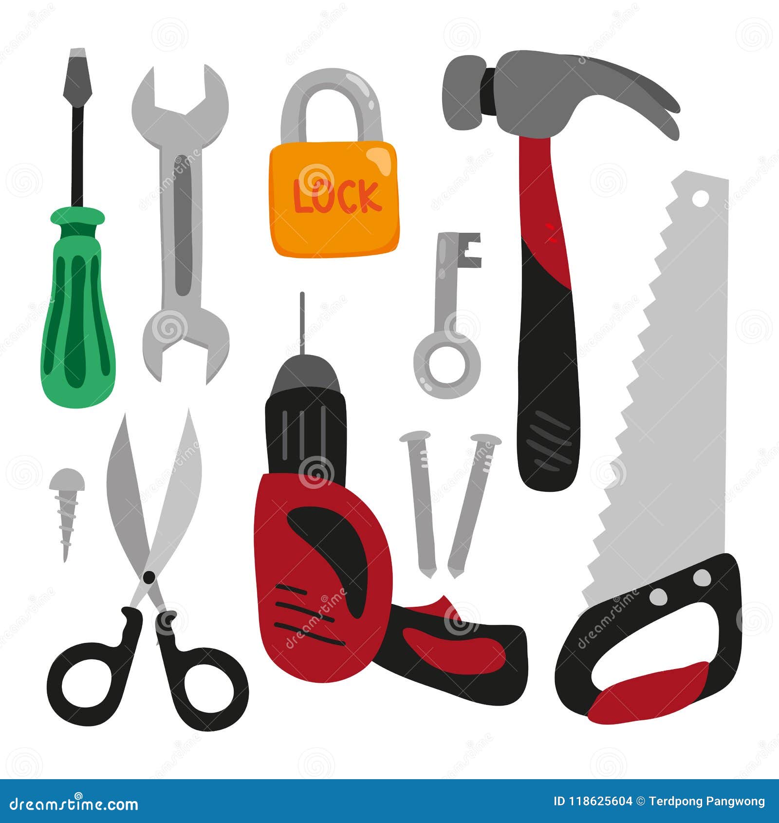 Tool collection design stock vector. Illustration of design - 118625604