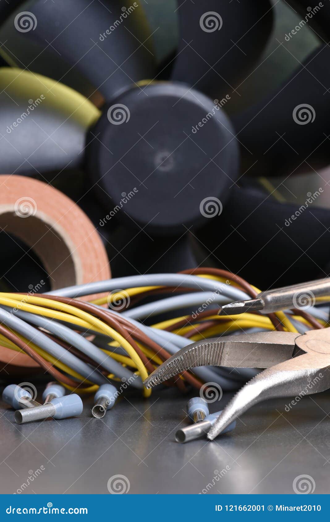 Tool and Component Used in Repair Electrical Installations Stock Image ...