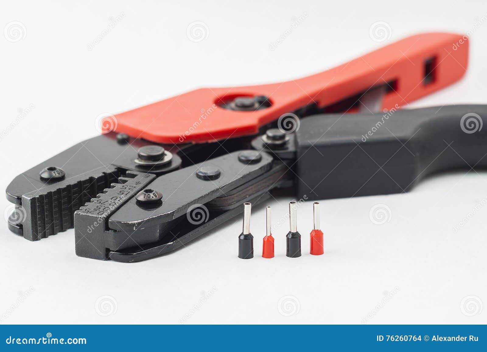 Tool for Crimping Cable on a White Background. Stock Photo - Image of ...