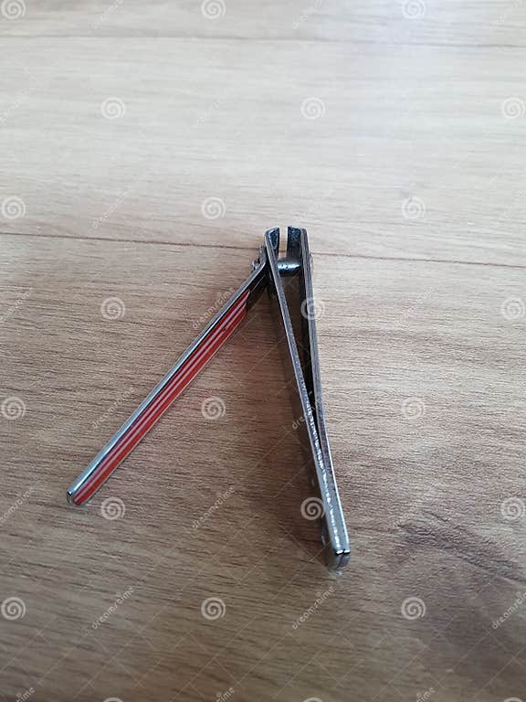 This is a Tool for Cutting Nails Made of Plate or Iron Stock Photo ...