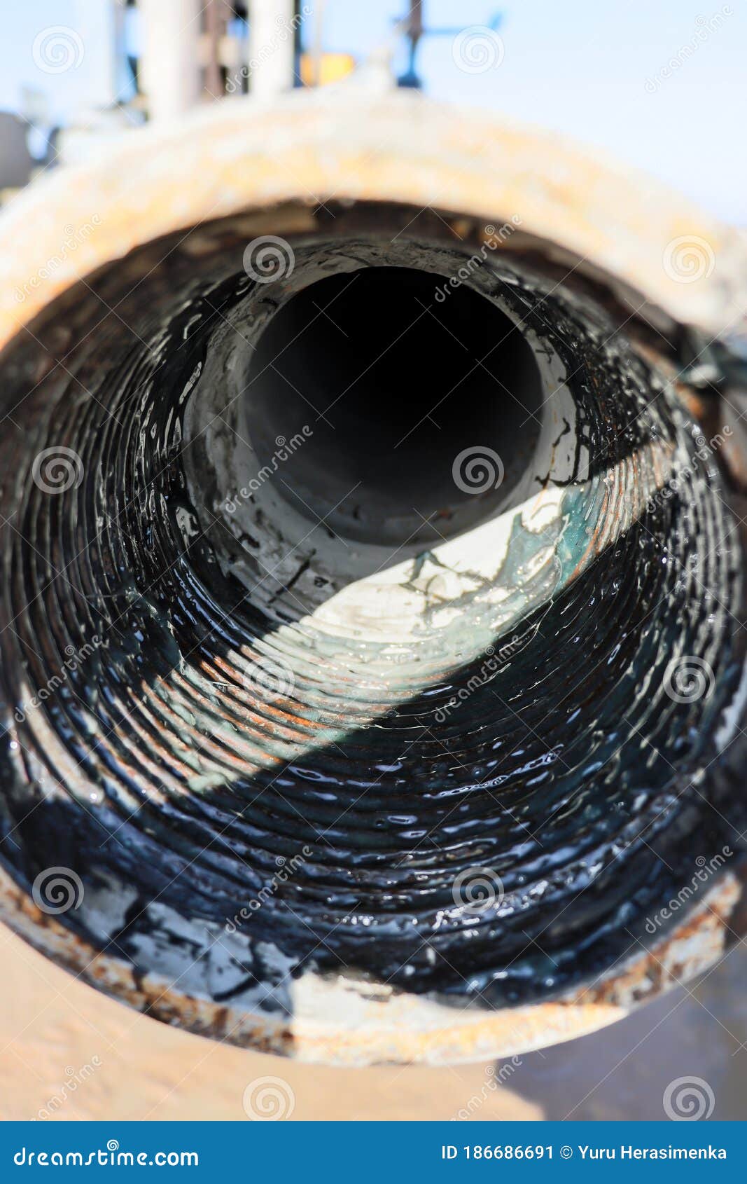 Tool for Drilling Rig. Pipes for Deep Drilling. Stock Image - Image of ...