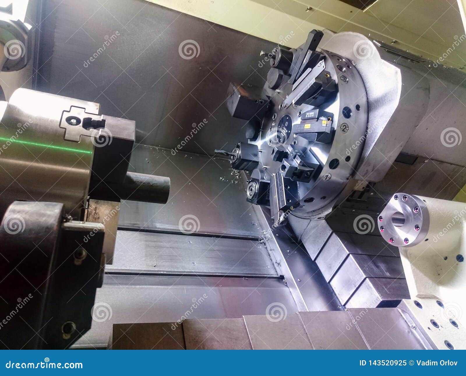 Tool Drum of the Revolving Lathe Stock Image - Image of plant, computer ...