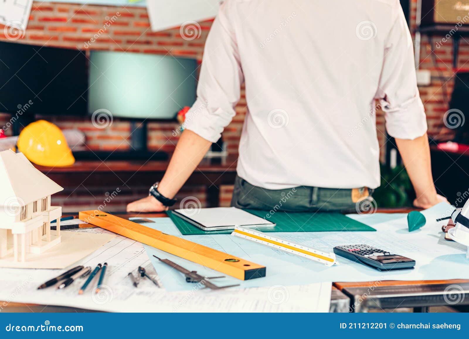 Tool Of Engineer And Architecture For Drawing And Planing On The Table ...