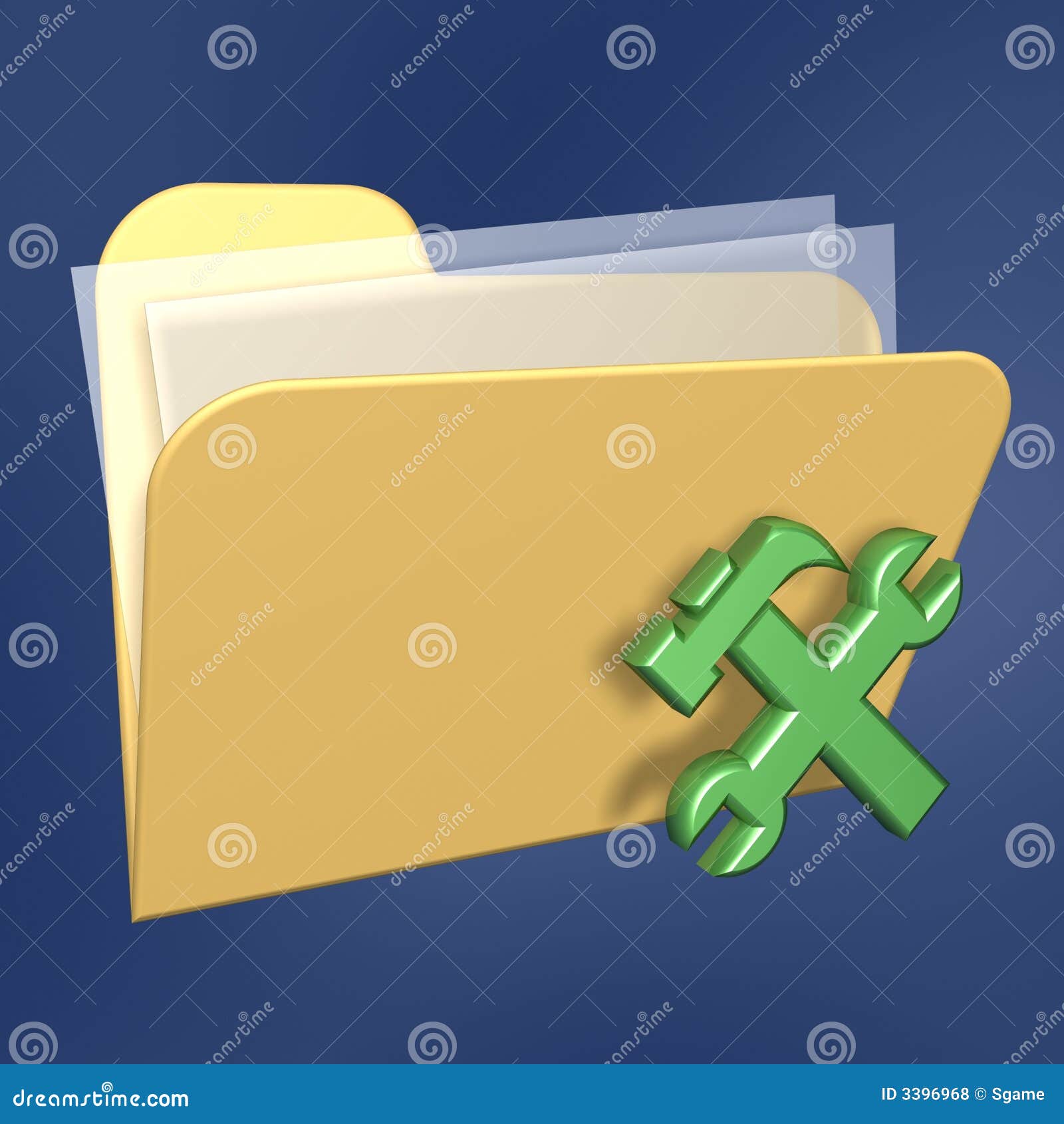 Tool files folder stock illustration. Illustration of symbol - 3396968