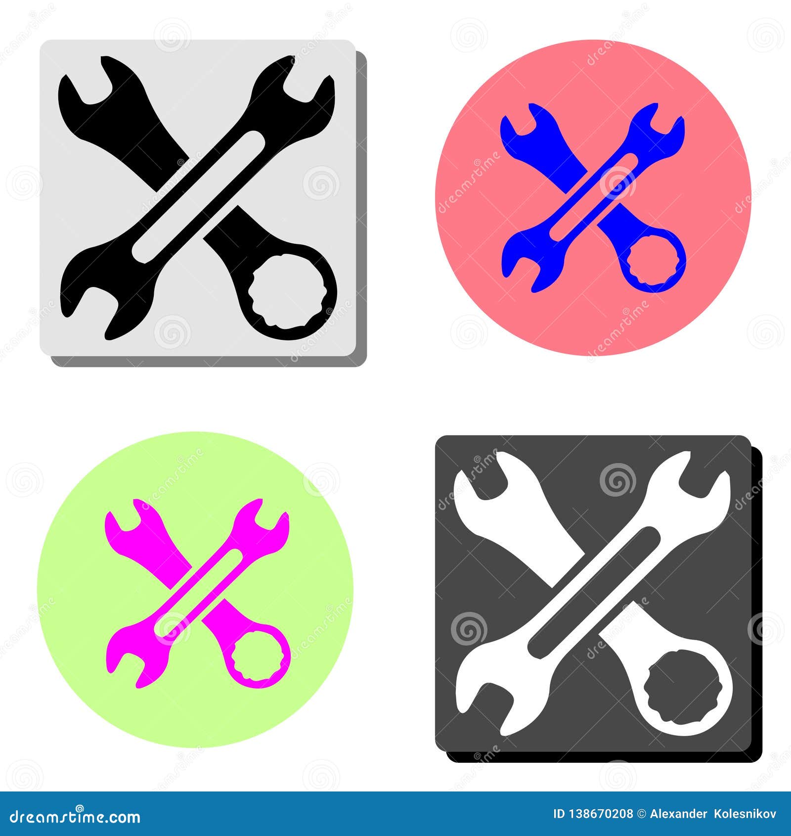 Tool. flat vector icon stock vector. Illustration of mechanical - 138670208