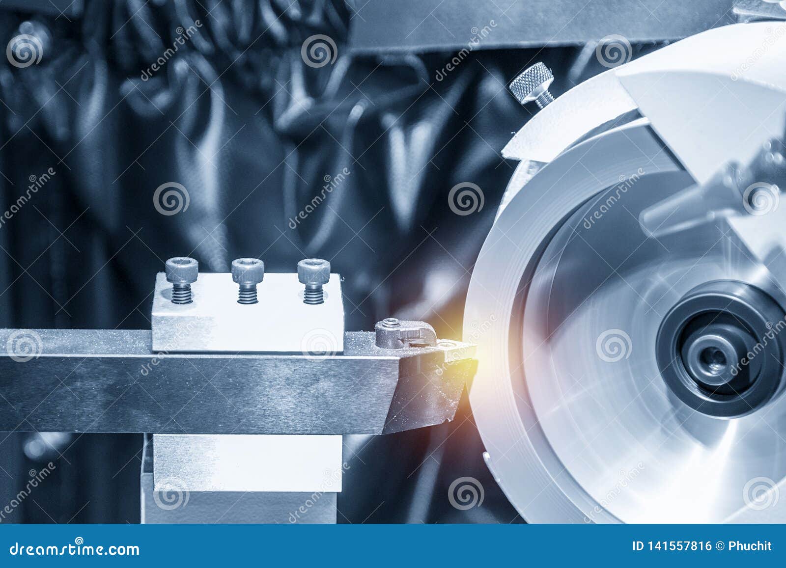 The Tool Grinder Machine with Lathe Tool . Stock Photo - Image of ...