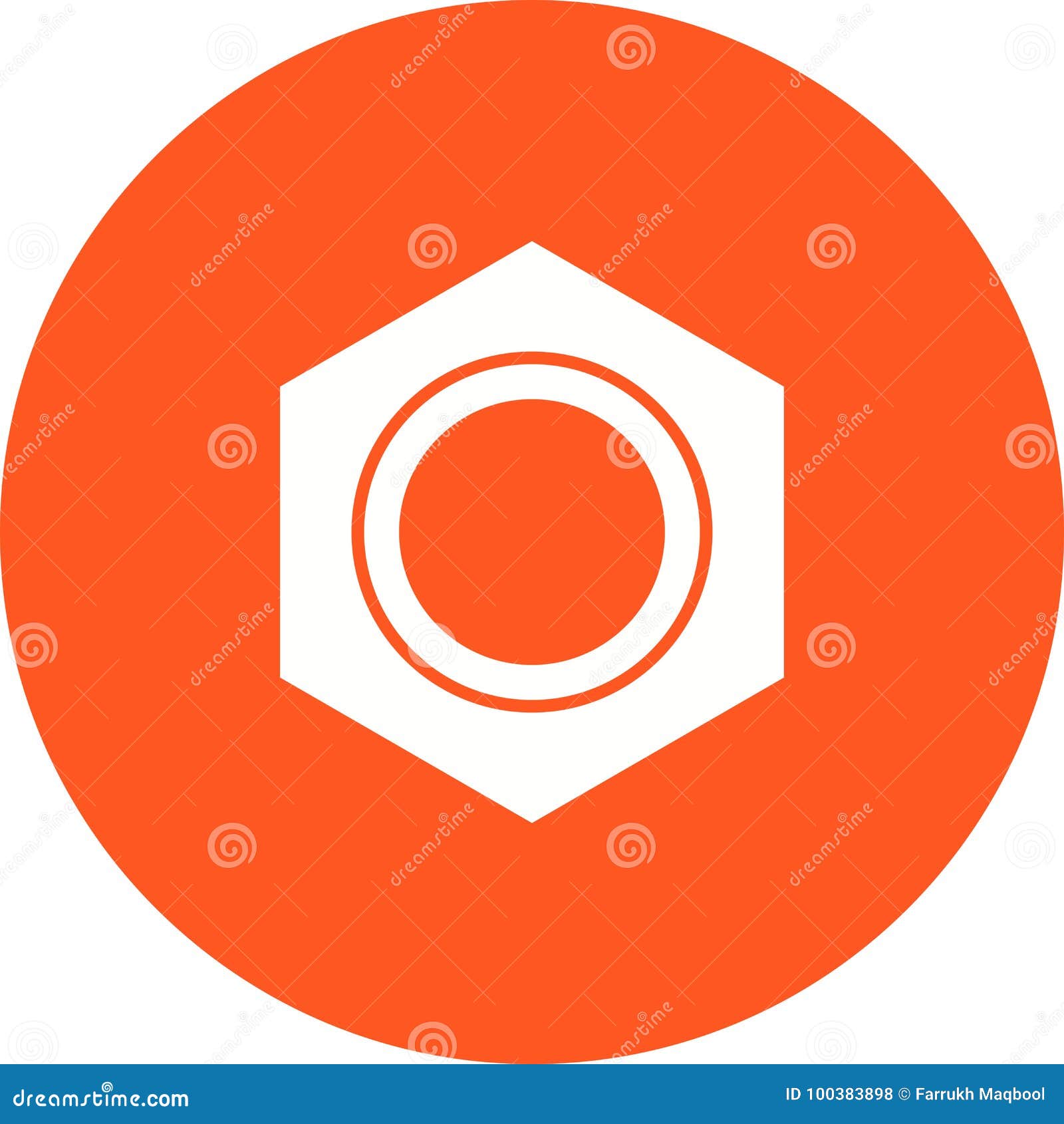 Nut stock vector. Illustration of tighten, tool, machine - 100383898