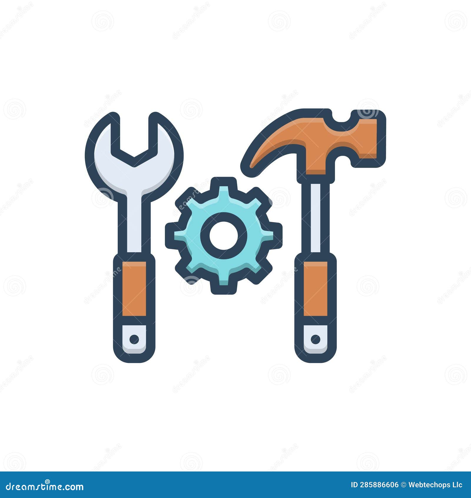 Color Illustration Icon for Tool, Equipment and Wheel Stock Vector ...