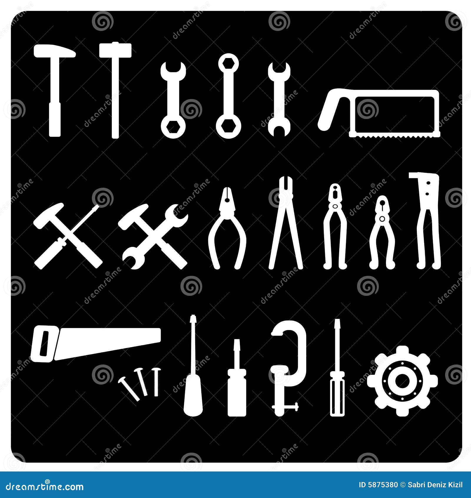 Tool icon vector stock vector. Illustration of hammer - 5875380