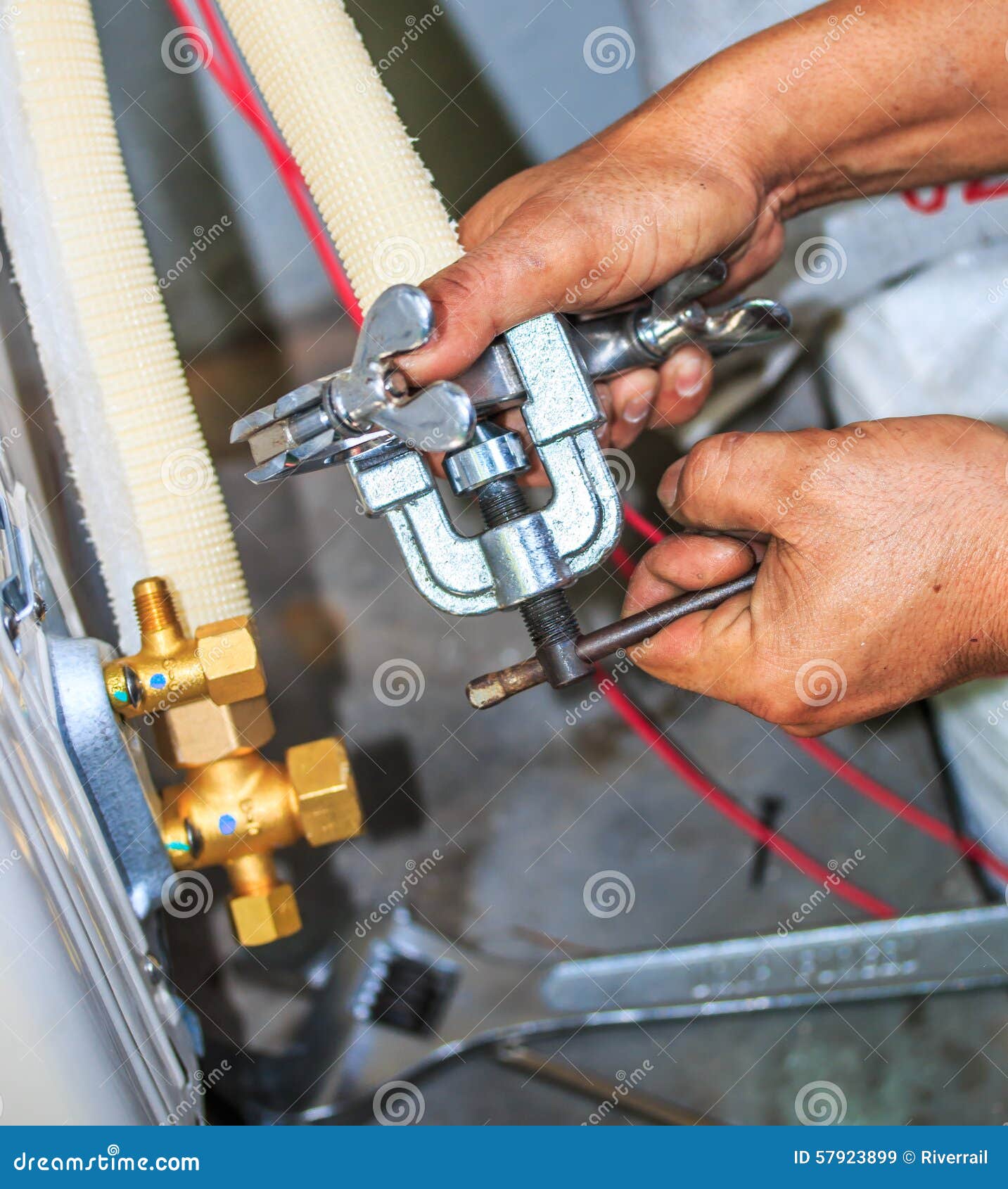 Tool for Installation an Air Conditioner Stock Image - Image of ...