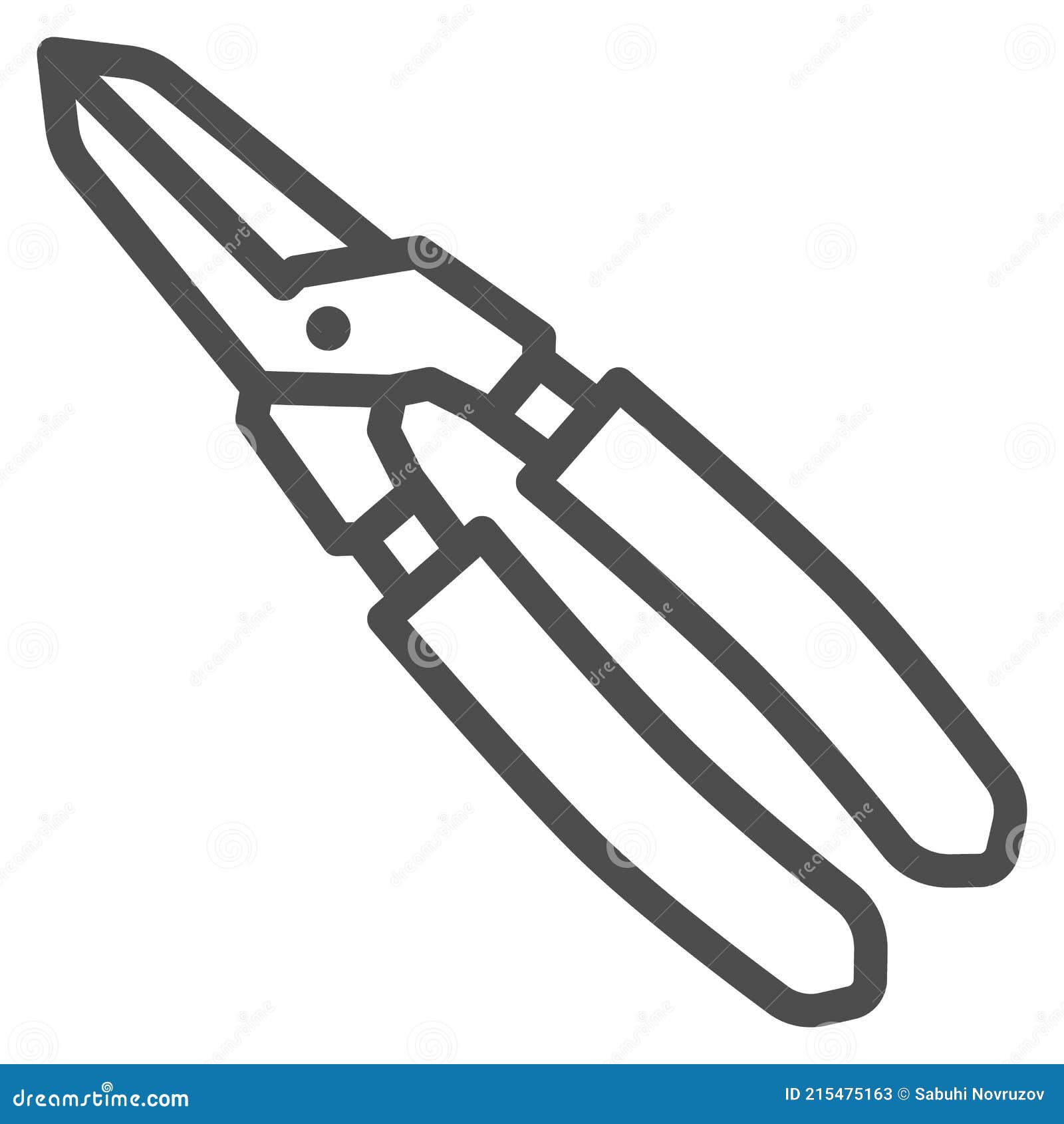 Tool with Insulating Handles Line Icon, Safety Engineering Concept ...