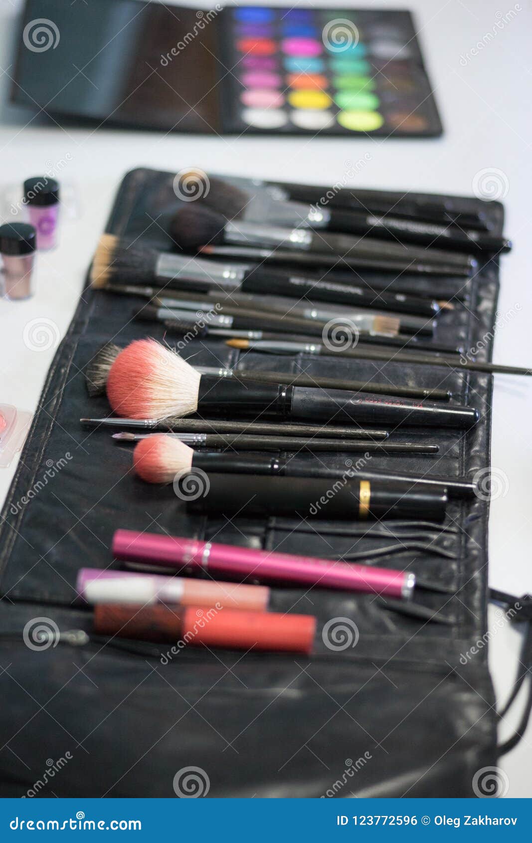 Tool Kit for Applying Makeup Stock Photo - Image of laid, tool: 123772596