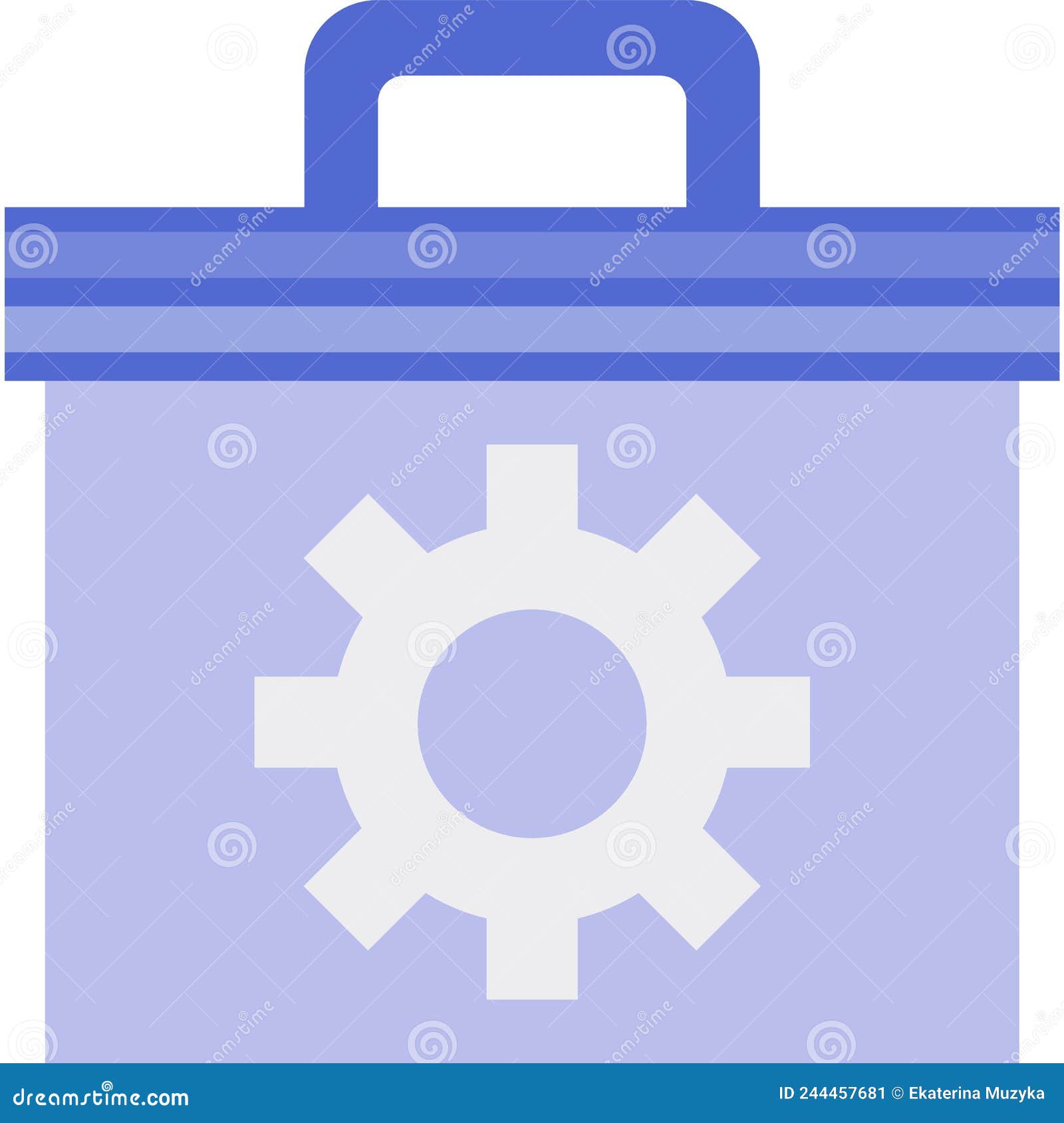 Tool Kit Box Icon Vector Isolated on White Stock Illustration ...