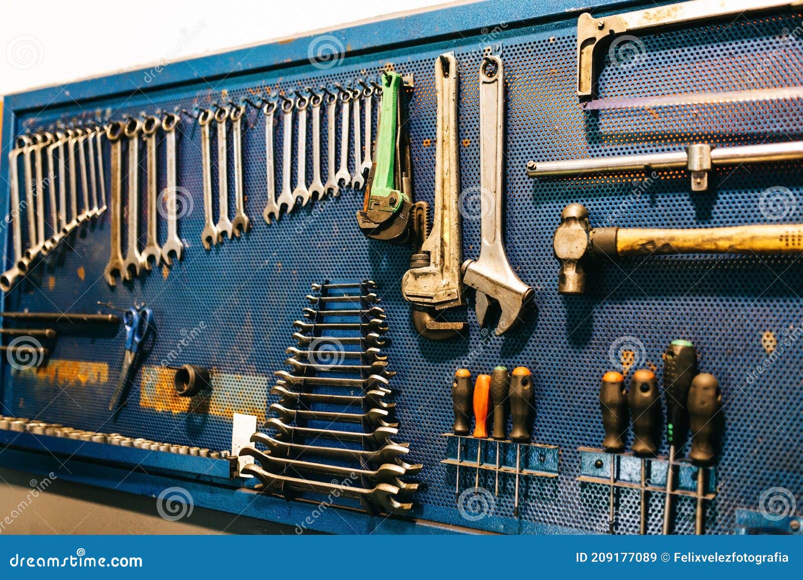 Tool Kit in a Car Workshop. Concept of Automobile Mechanics Stock Image ...