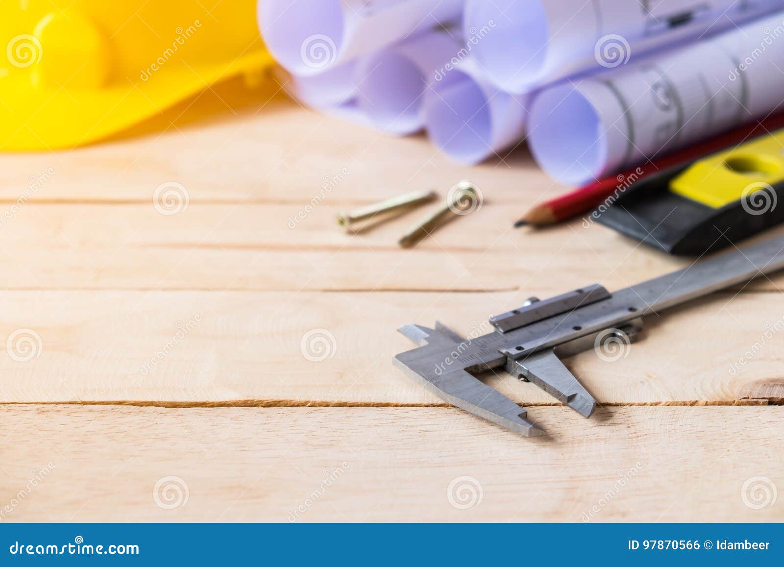 Tool Kit Construction Planning Stock Photo - Image of work, tool: 97870566