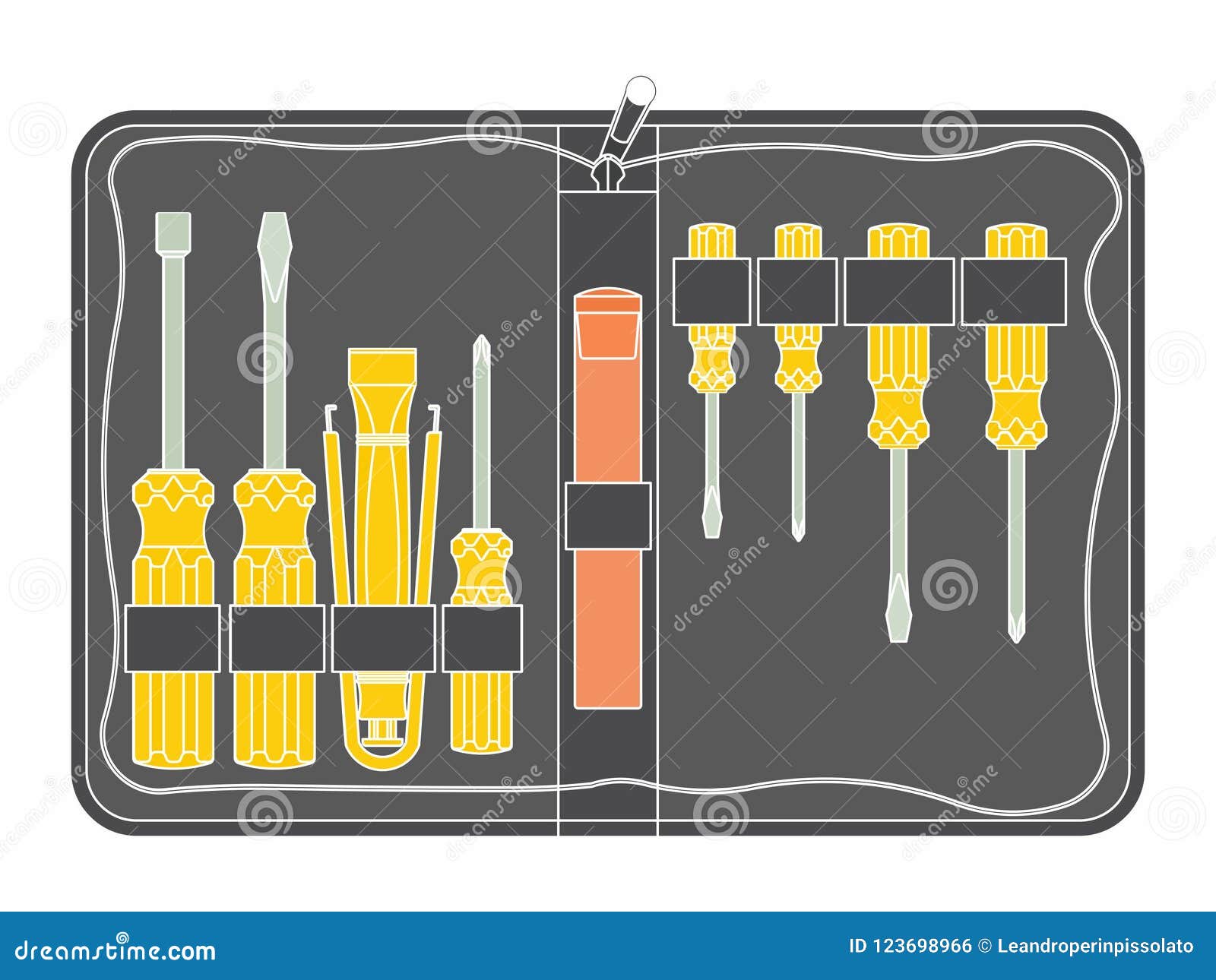 Tool Kit Maintenance. without Outline Stock Vector - Illustration of ...