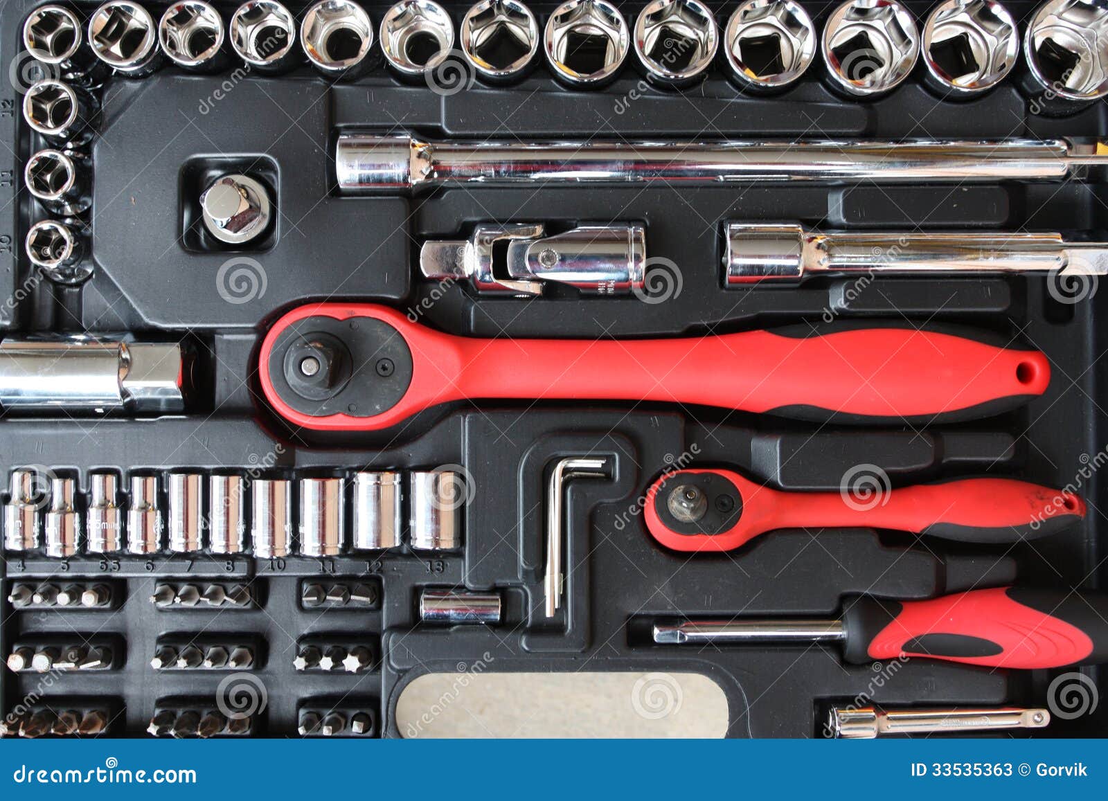 Tool kit for the mechanic stock image. Image of chrome - 33535363