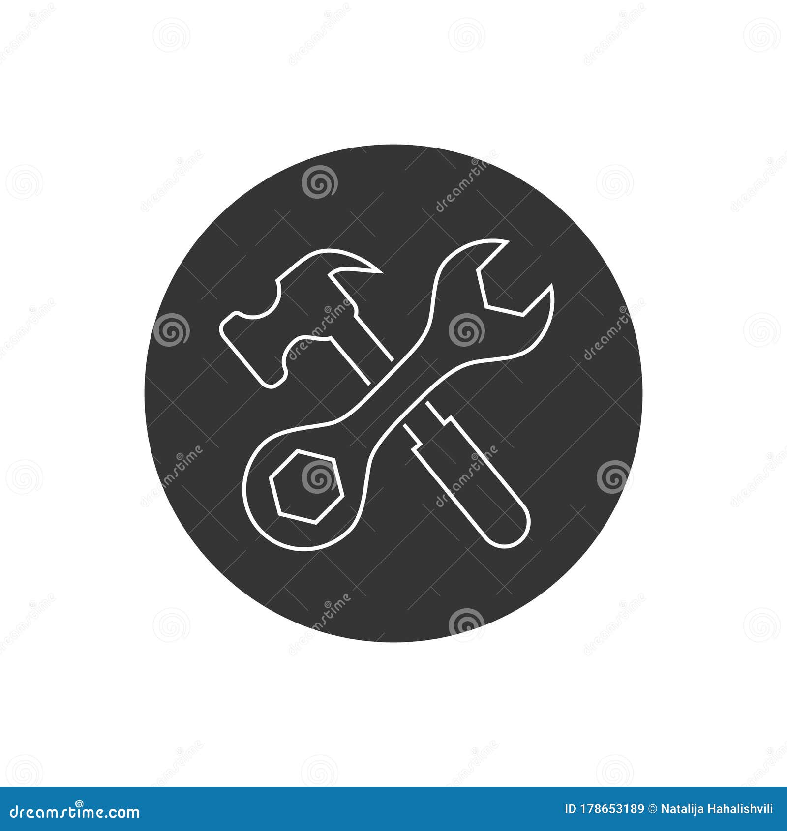 Tool Line Icon Symbol Vector on White Background Stock Vector ...