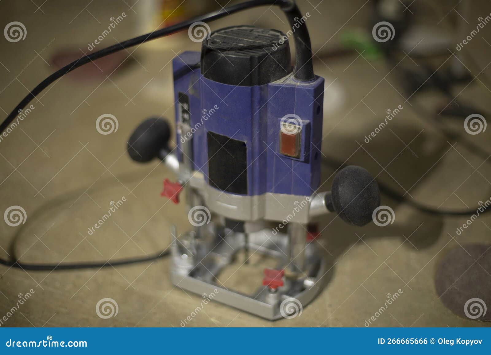 Tool for Making Holes. Drill on Table Stock Photo - Image of skill ...