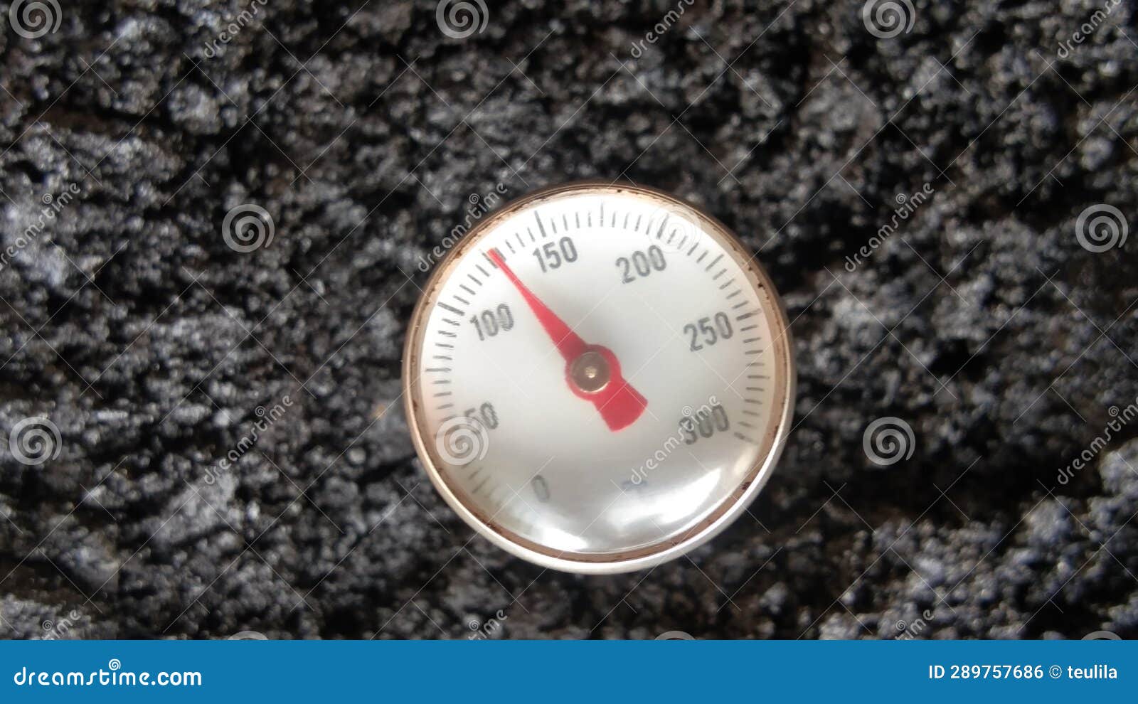 Tool for Measuring the Hot Temperature of Asphalt Stock Photo - Image ...