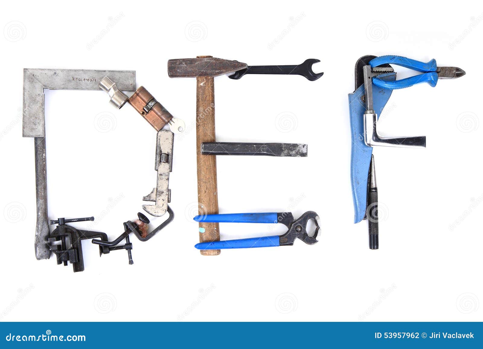 Tool Mechanical As Alphabet Isolated Stock Illustration - Illustration ...