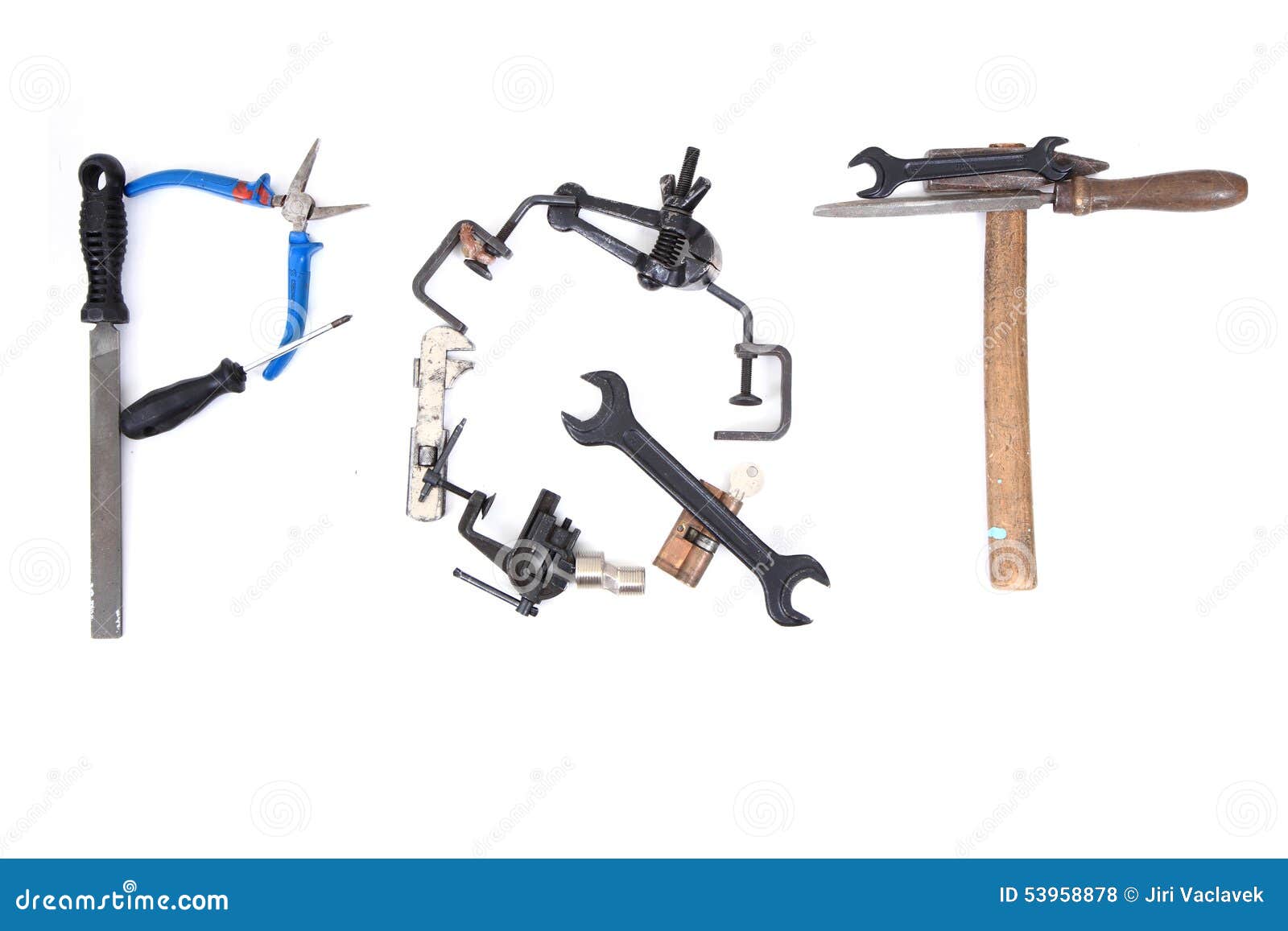 Tool Mechanical As Alphabet Isolated Stock Illustration - Illustration ...