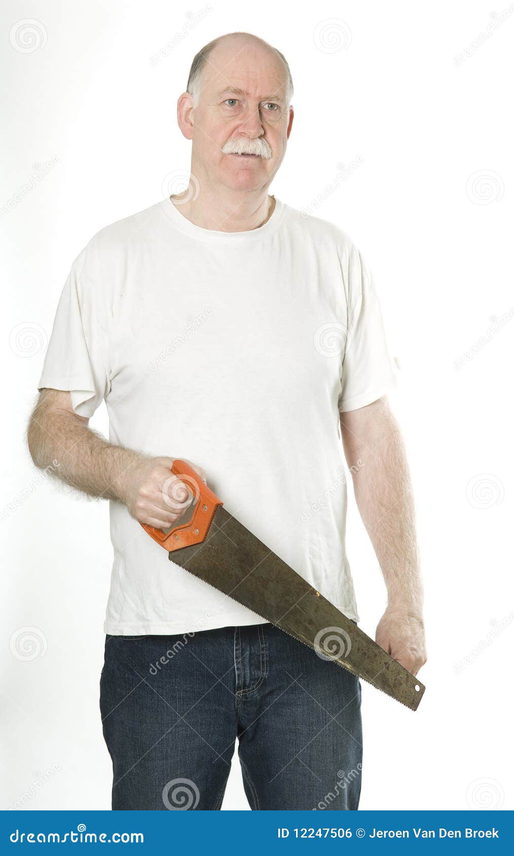 Tool men with saw stock photo. Image of class, mechanic - 12247506