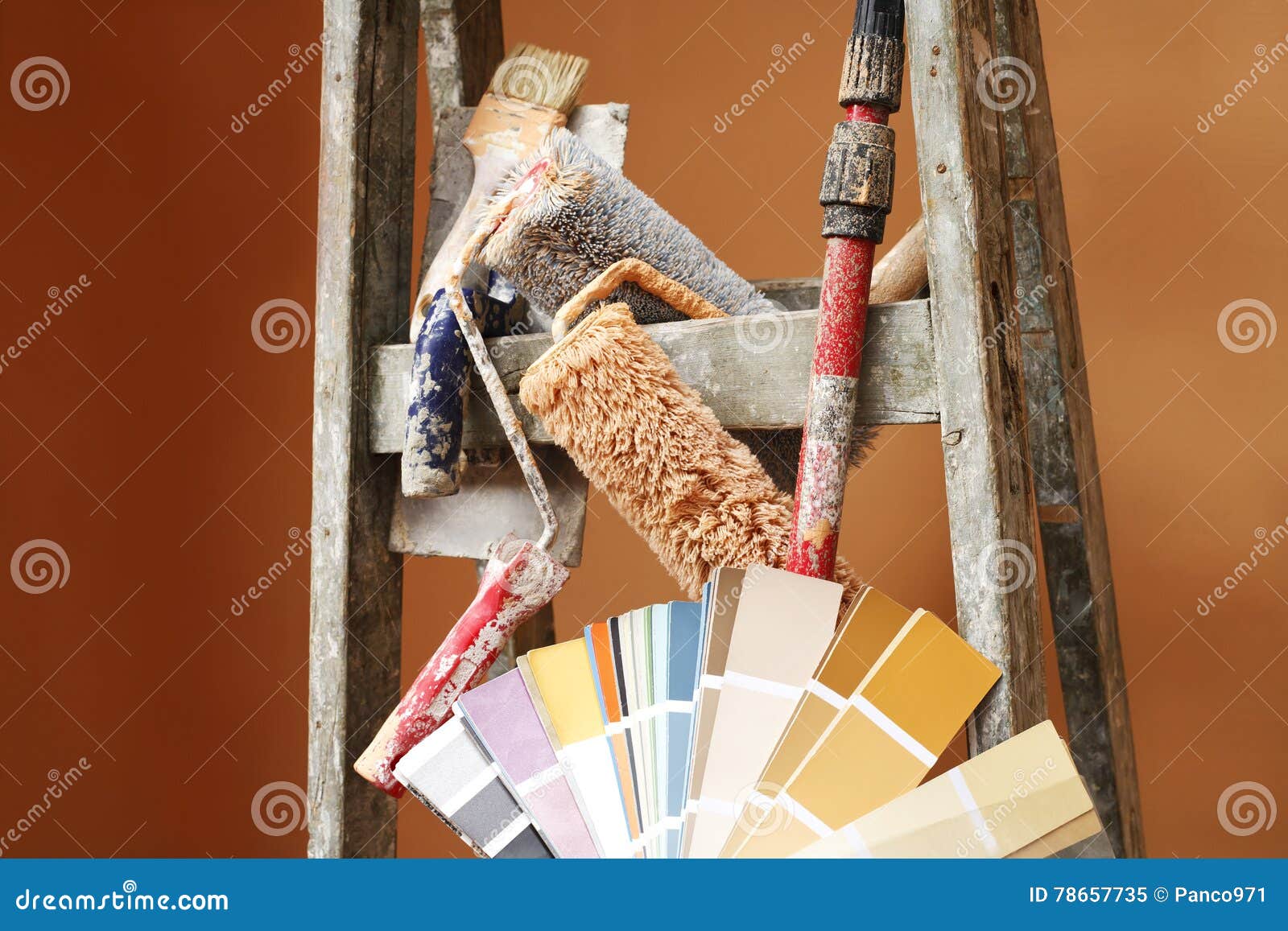 Tool for painters stock image. Image of indoors, colorful - 78657735