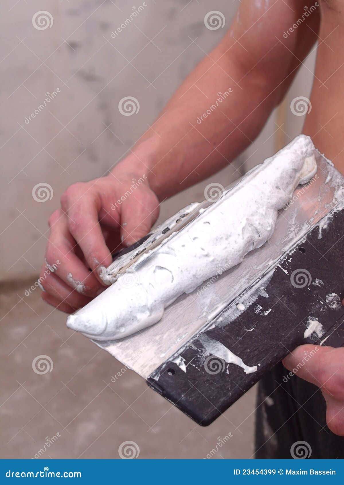 The tool plasterer stock image. Image of standing, hand - 23454399