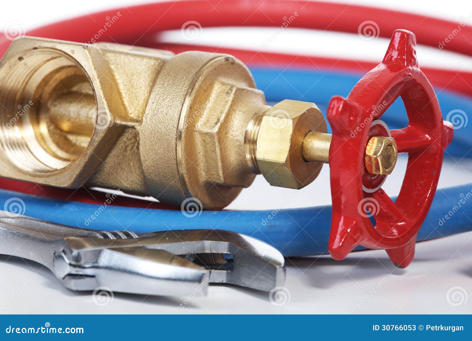 The tool of the plumber stock image. Image of blue, handyman - 30766053