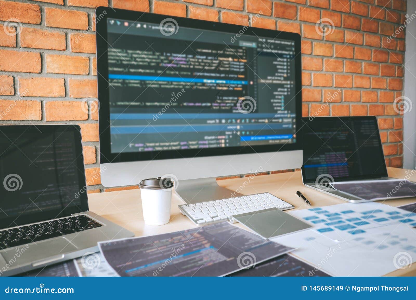 Tool Of Professional Developer Programmer Working A Software Website Design And Coding