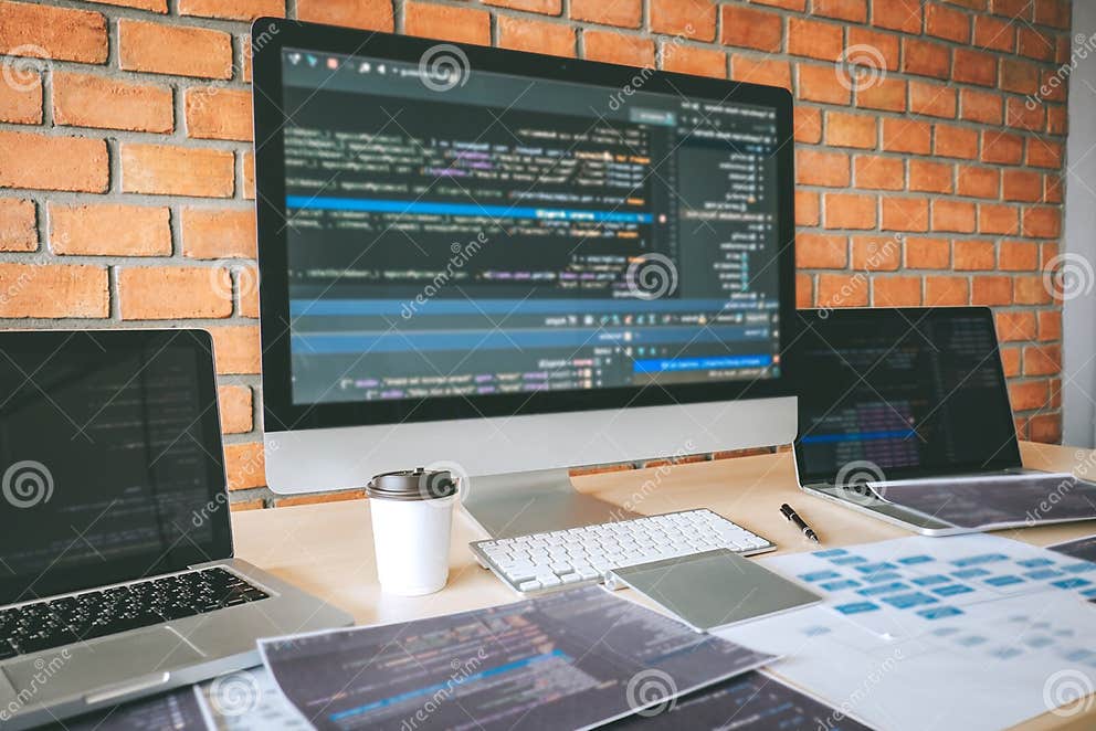 Tool of Professional Developer Programmer Working a Software Website ...