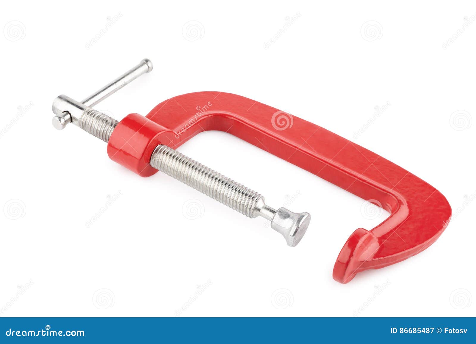 Tool red clamp stock image. Image of industrial, hand - 86685487