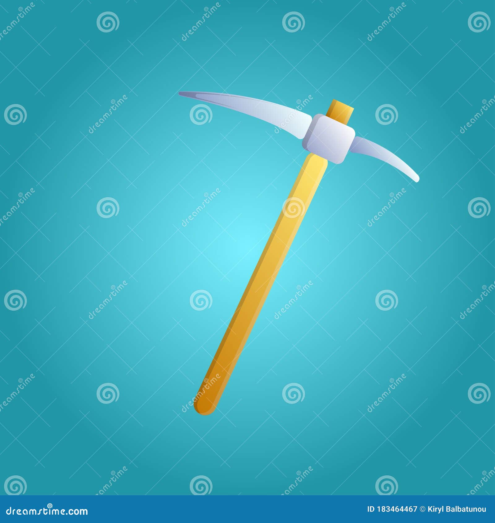 Tool for Repair and Construction Mining Metal Sharp Pickaxe on a Blue ...